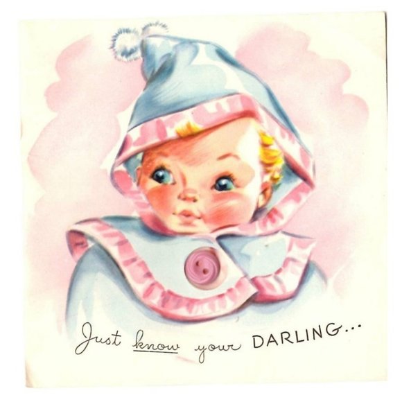 Pretty Button Card | Other | Just Know Your Darling Is Cute As A Button ...